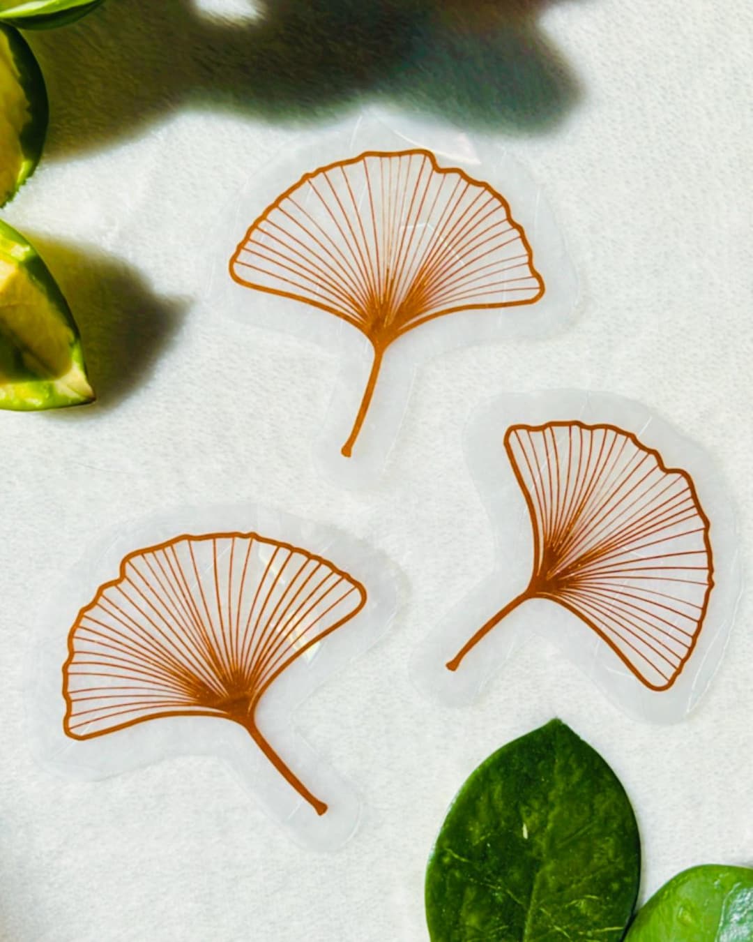 Ginkgo Leaves Mini Suncatchers | Prismatic Window Clings | Gingko ...