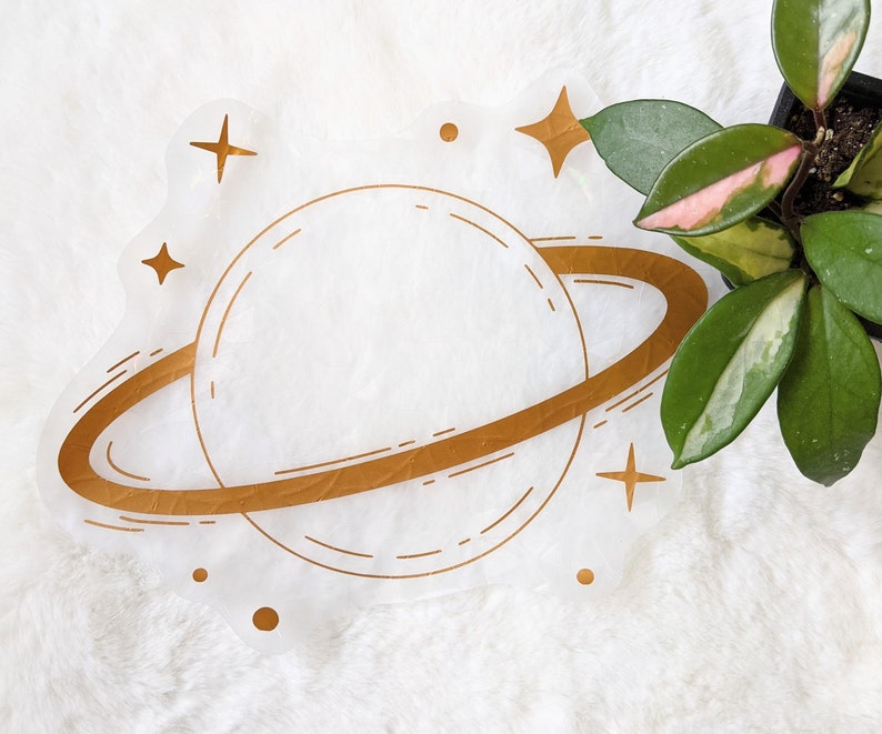 Suncatcher Saturn Planet Window Sticker Rainbow Maker Window - Etsy