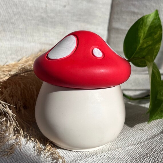 Mushroom Storage Jar Box for Trinkets Decorative Stash Jar - Etsy Canada