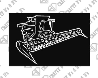 Farm Combine Svg - Etsy
