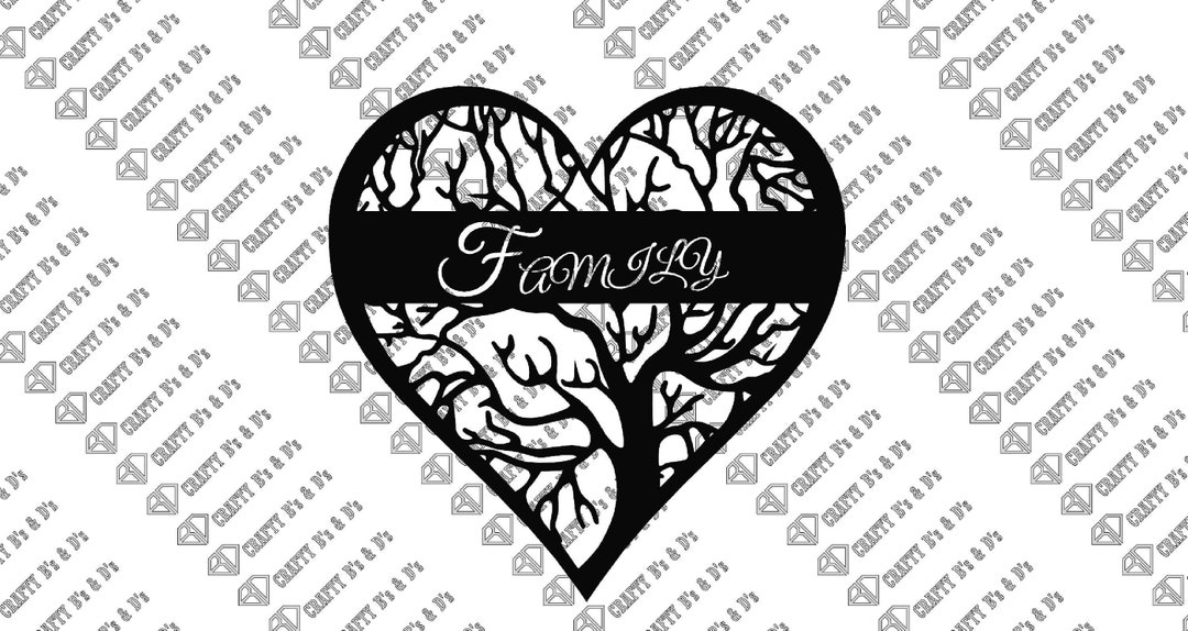 Heart Tree - Family - Wall Decor - Love - Download - Cut File, Digital ...