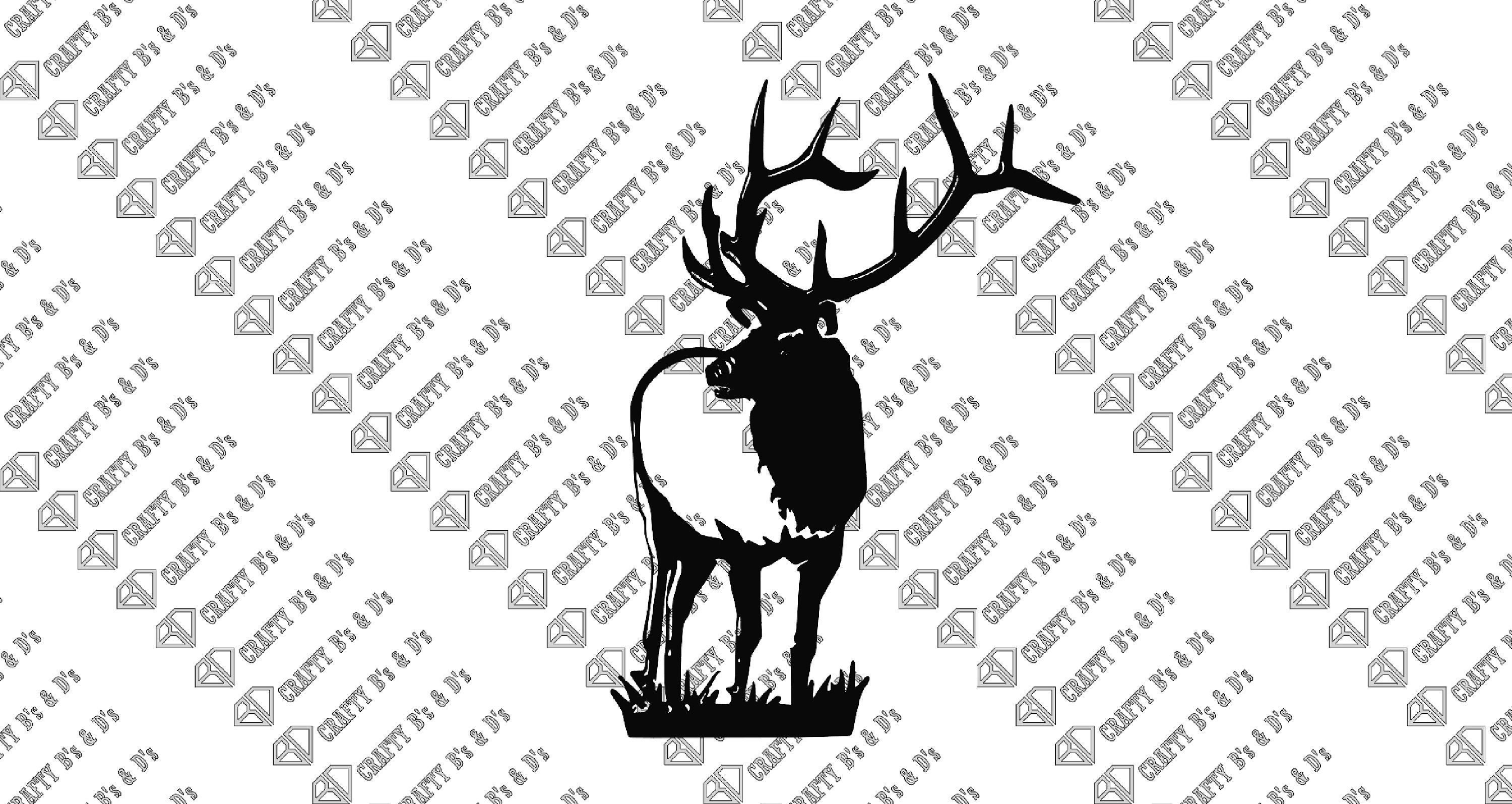 Elk - Wildlife - Download - Cut File, Digital, - Dxf, Svg, Png, Pdf, Ai ...