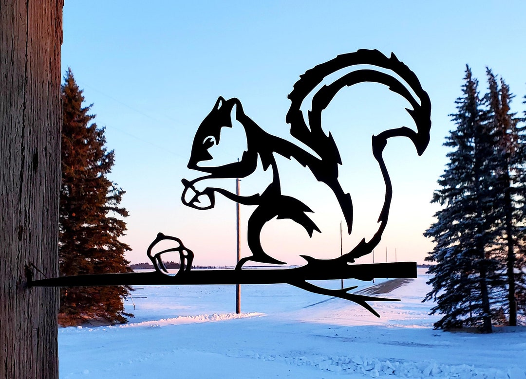 Metal Squirrel - Metal Bird - Steel Art - Tree Art - Decoration - Etsy
