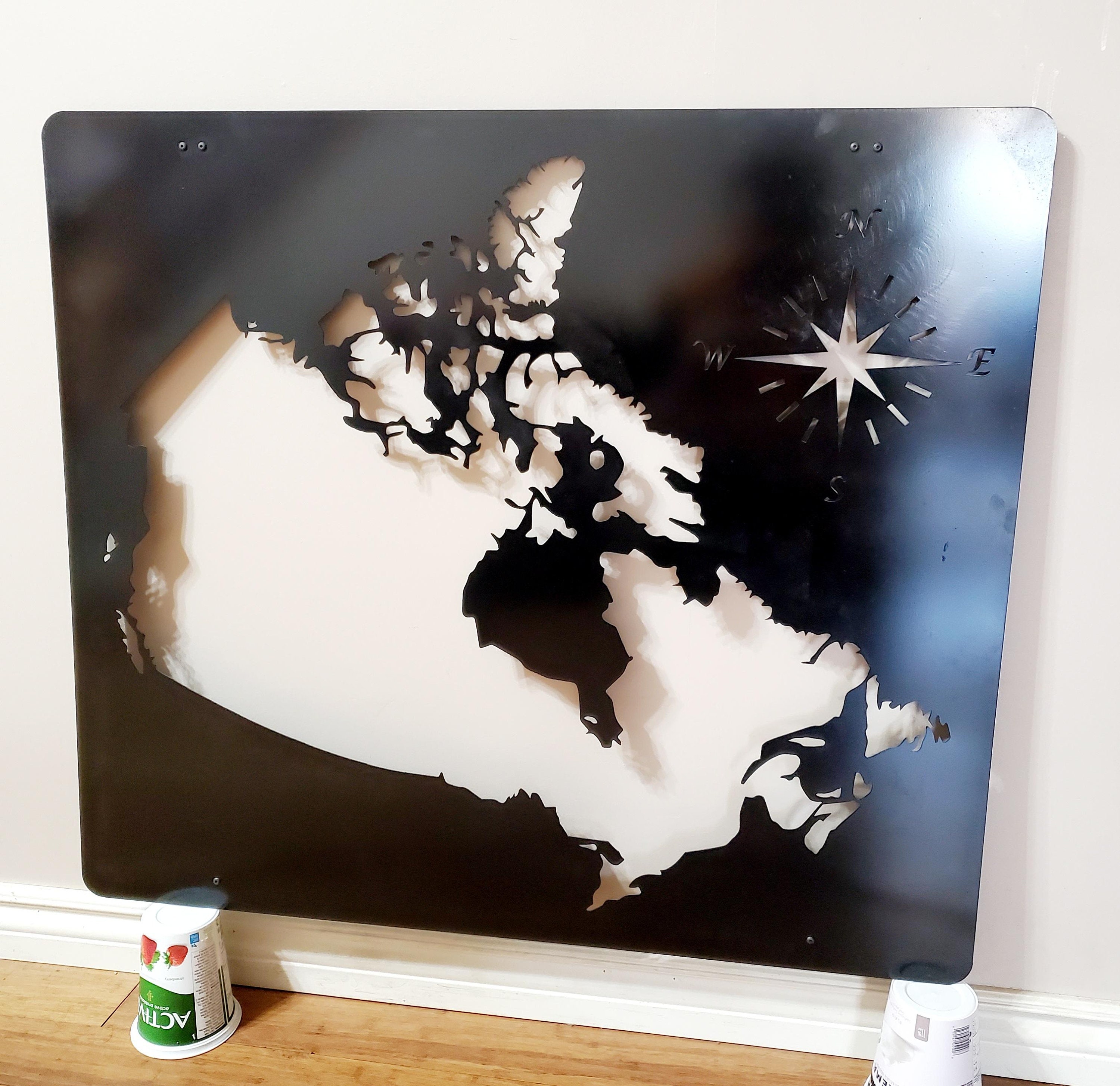 Canada Map Wall Art Cutout Steel Art Metal Art - Etsy