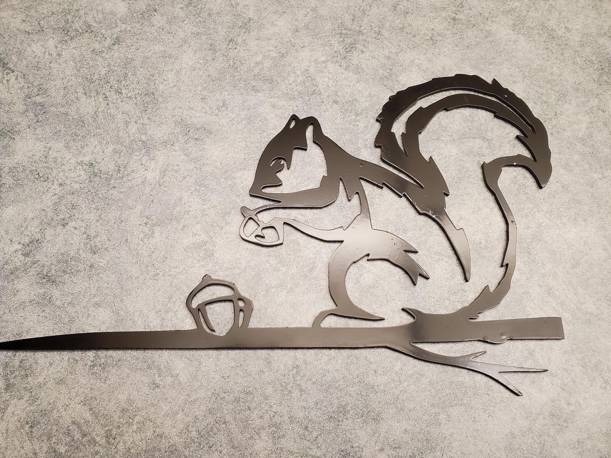 Metal Squirrel Metal Bird Steel Art Tree Art Decoration - Etsy