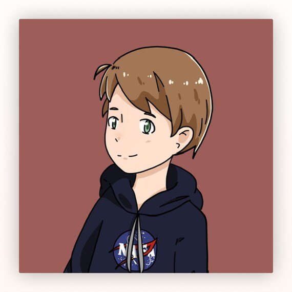 Custom Hand Drawn Digital Portrait Profile Picture | Etsy