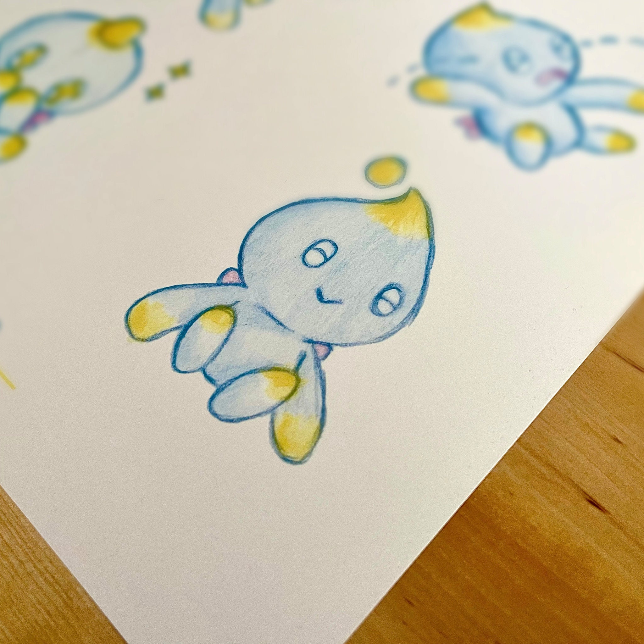 Playful Chao Poster A3 Size - Etsy