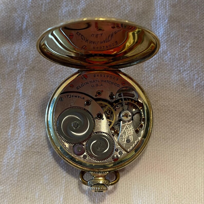 Elgin Pocket Watch With Wadsworth Pilot Case - Etsy