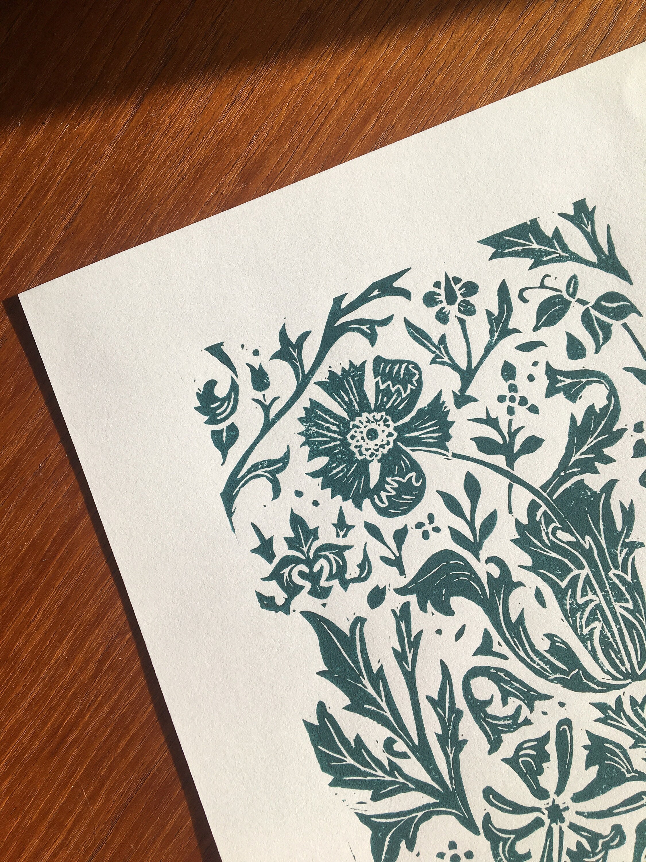 William Morris 1 Lino Cut Print - Etsy