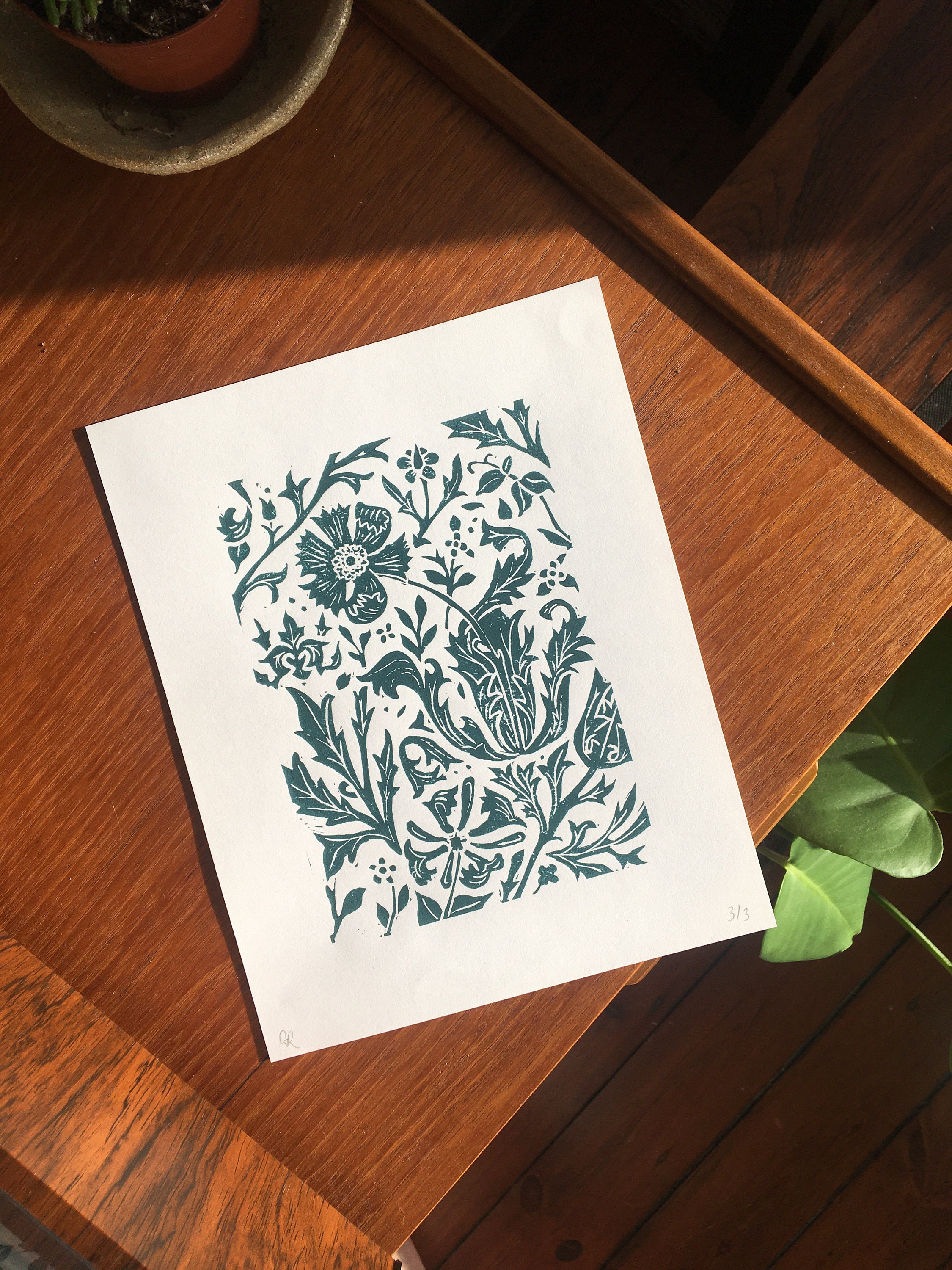William Morris 1 Lino Cut Print - Etsy