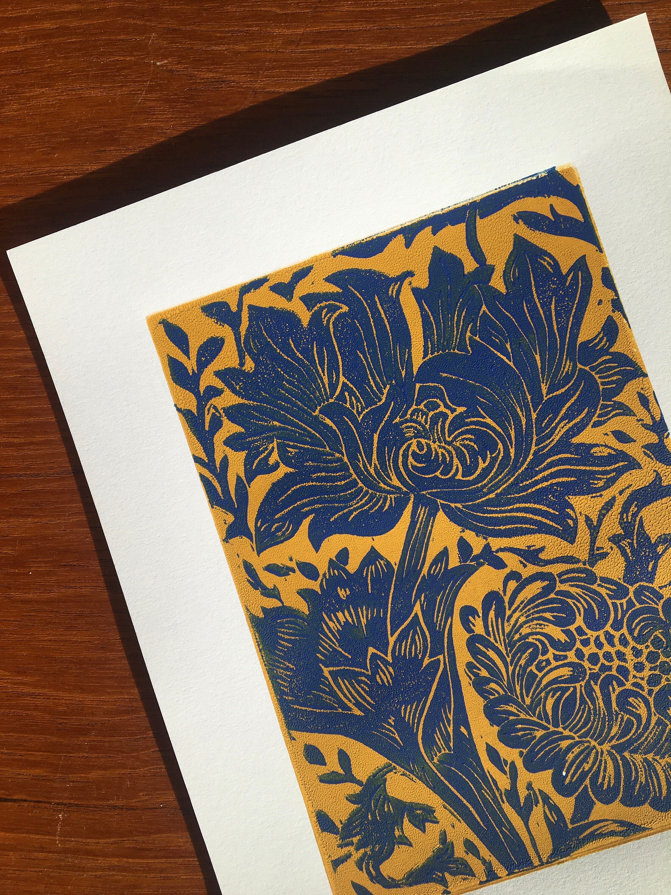 William Morris 2 Lino Cut Print - Etsy Norway