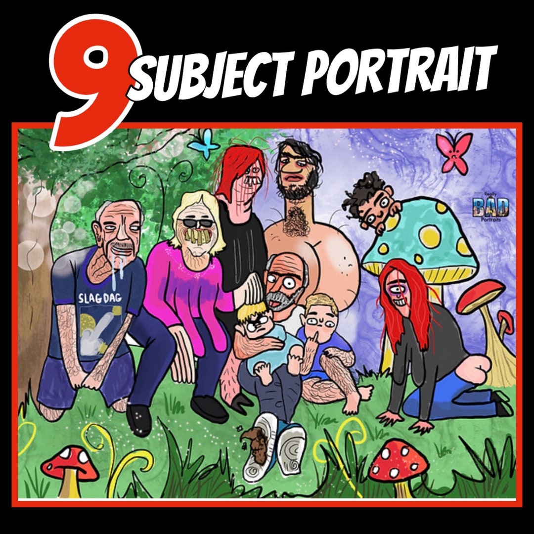 Bad Portrait, Customised Art, Caricature, Funny Caricature Personalised ...