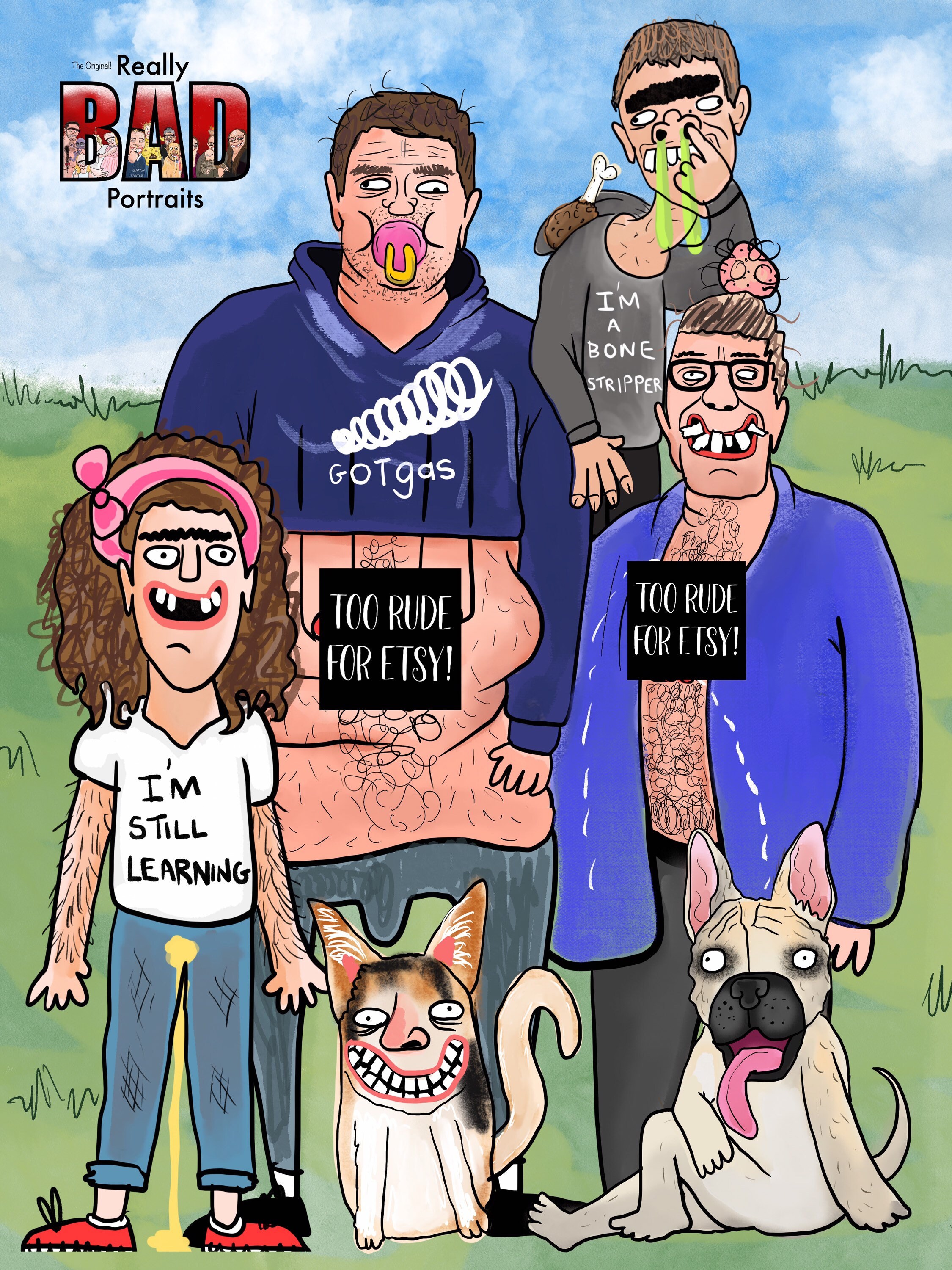 Lustiges personalisiertes Portrait Ganzkörperportrait | Etsy