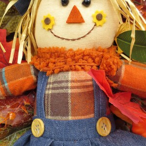 Fall Scarecrow for Front Door, Large Autumn Foliage Swag for Home ...