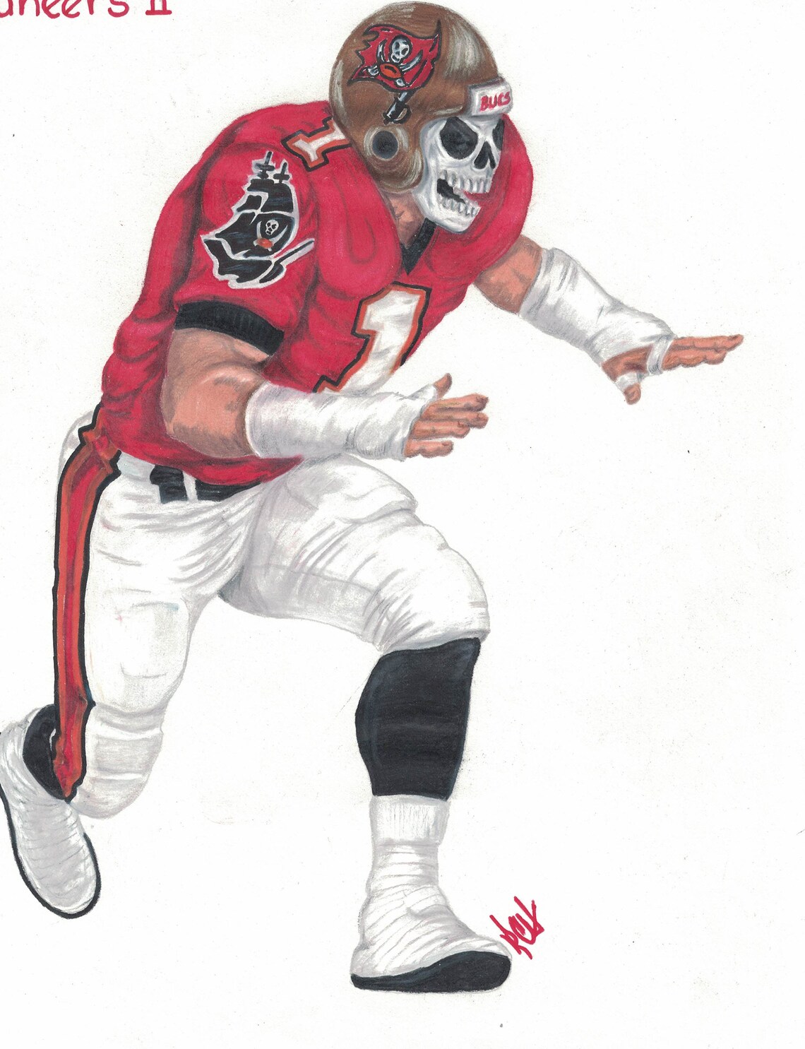 Custom Football Mascot Drawings High School College or Pro | Etsy