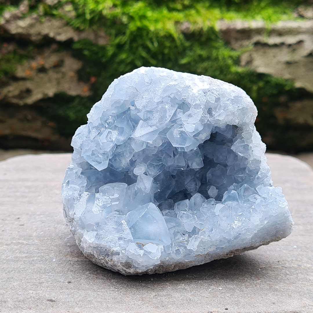Celestite Celestine 252 Gm Natural Cluster - Etsy