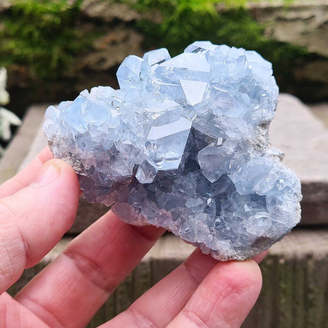 Celestite Celestine 193 Gm Natural Cluster - Etsy