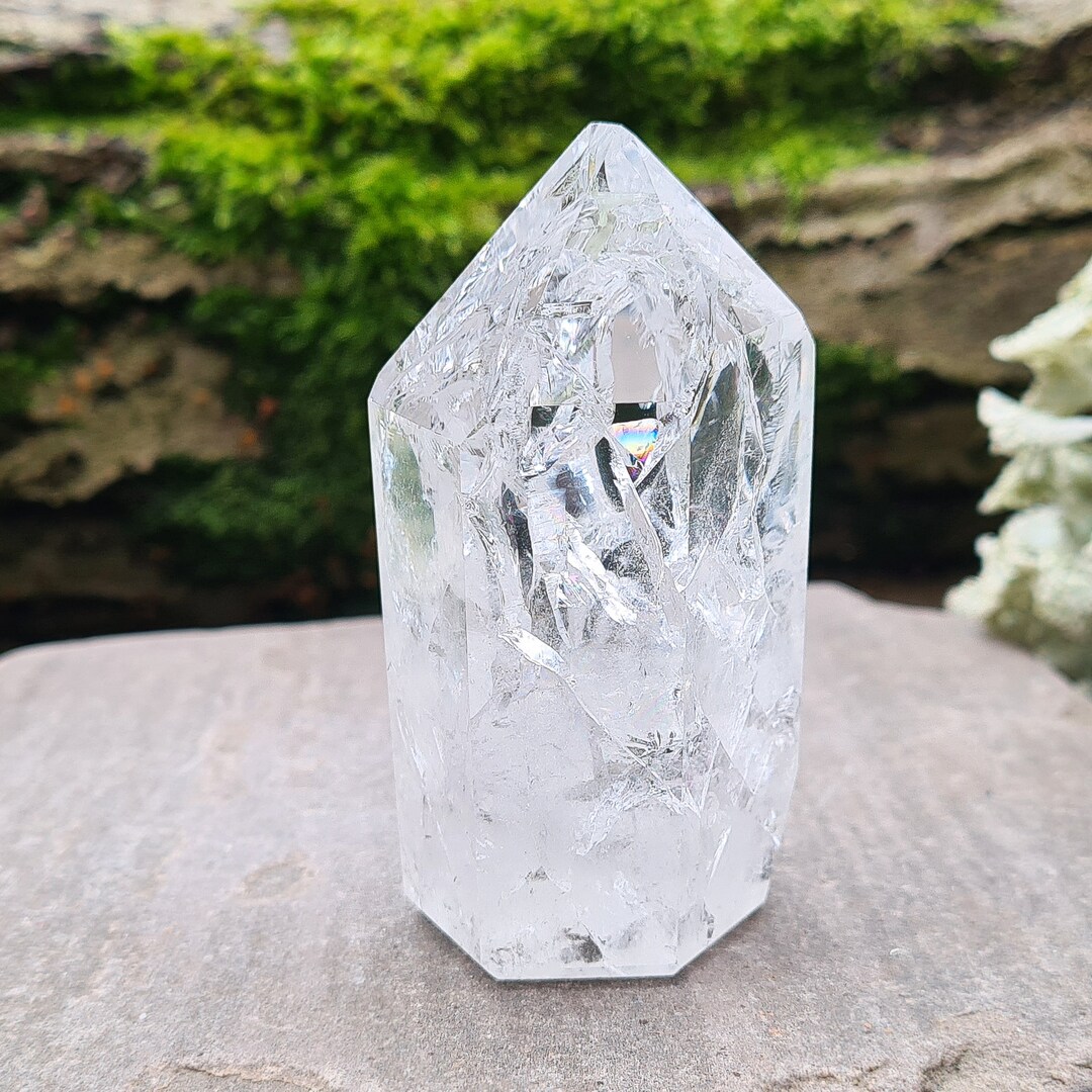 Fire and Ice Quartz Standing Point, Rainbow Quartz - Etsy