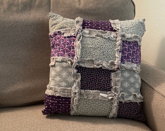Rag Quilt Pillow - Etsy