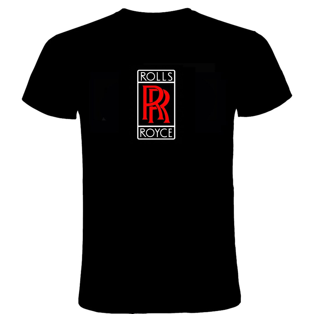 Black T-shirt With Rolls Royce Logo 100% Cotton T Shirt Gift - Etsy