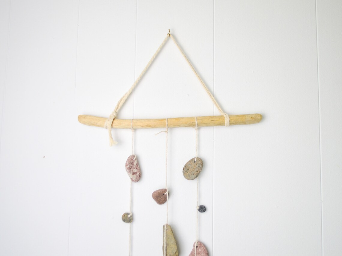 Rock Wall Hanging Lake House Wall Art Driftwood and Sea - Etsy
