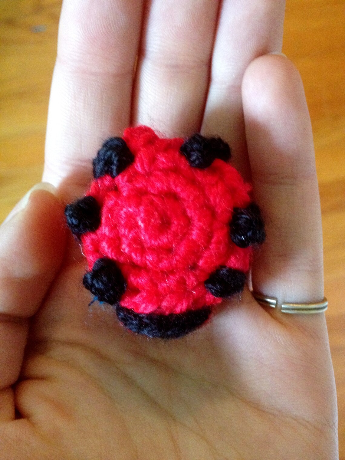 Mini Ladybug Keychain Amigurumi Cute Keychain With Carabiner Clip FREE ...