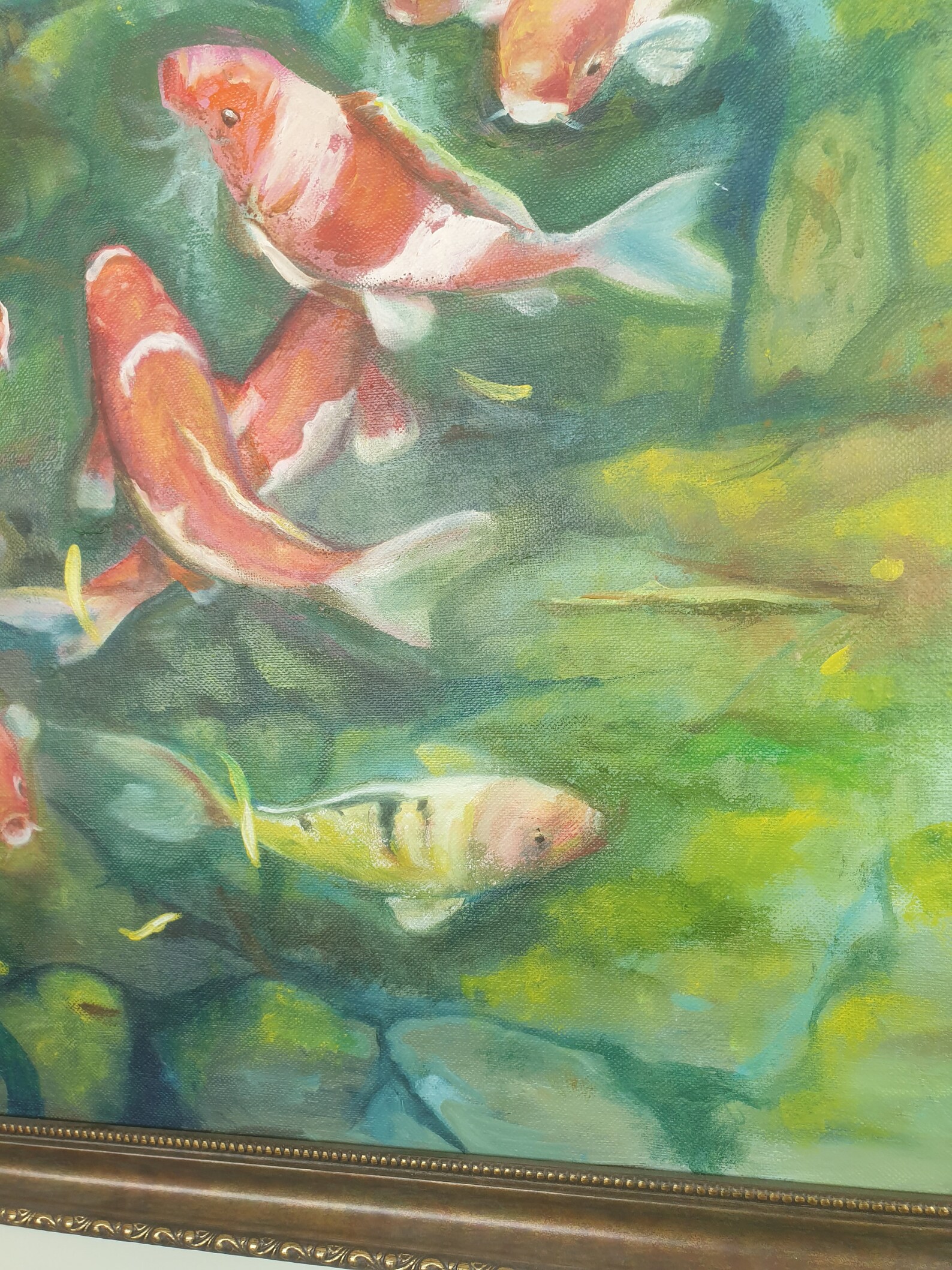 9 Koi Fish Oil Painting Modern Impressionism Colorful Koi | Etsy