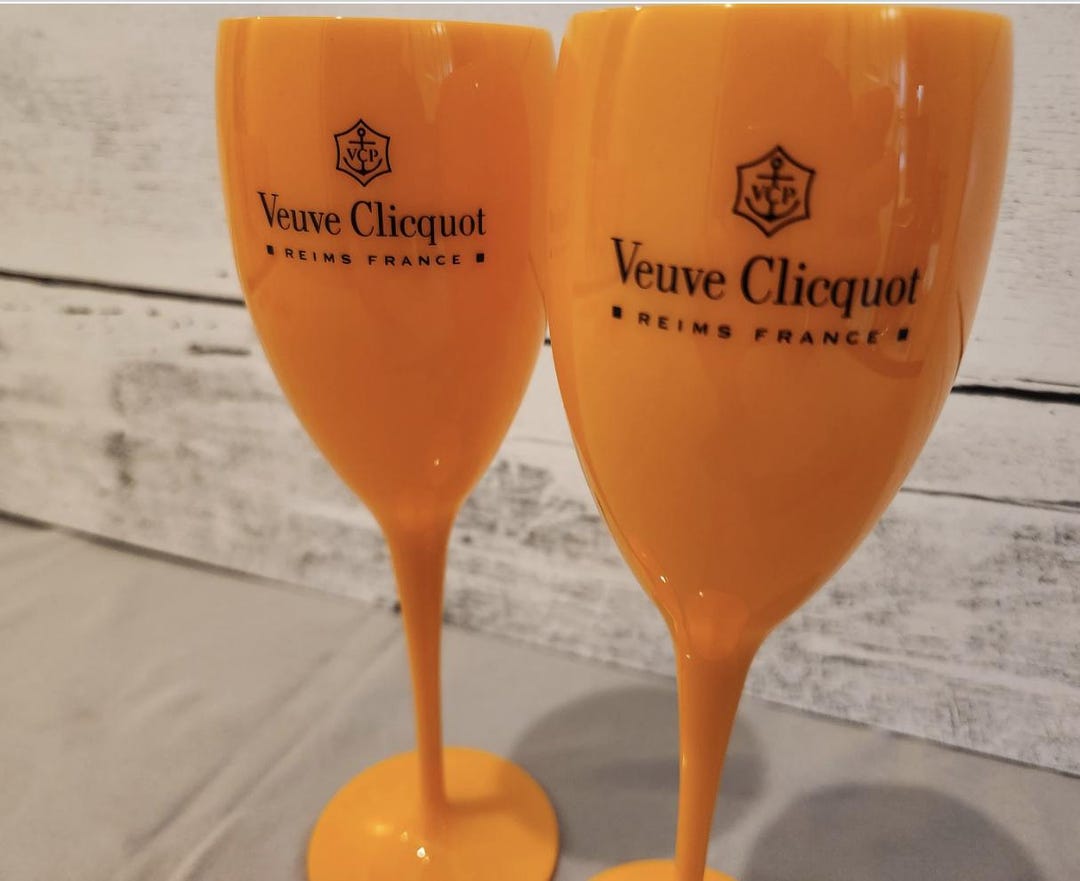 Veuve Clicquot Orange Acrylic Flutes New X 2 - Etsy