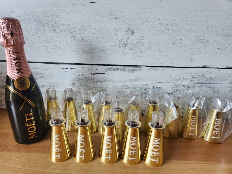 Moet Chandon Champagne Gold Mini Sippers for Moet Individually Packaged ...