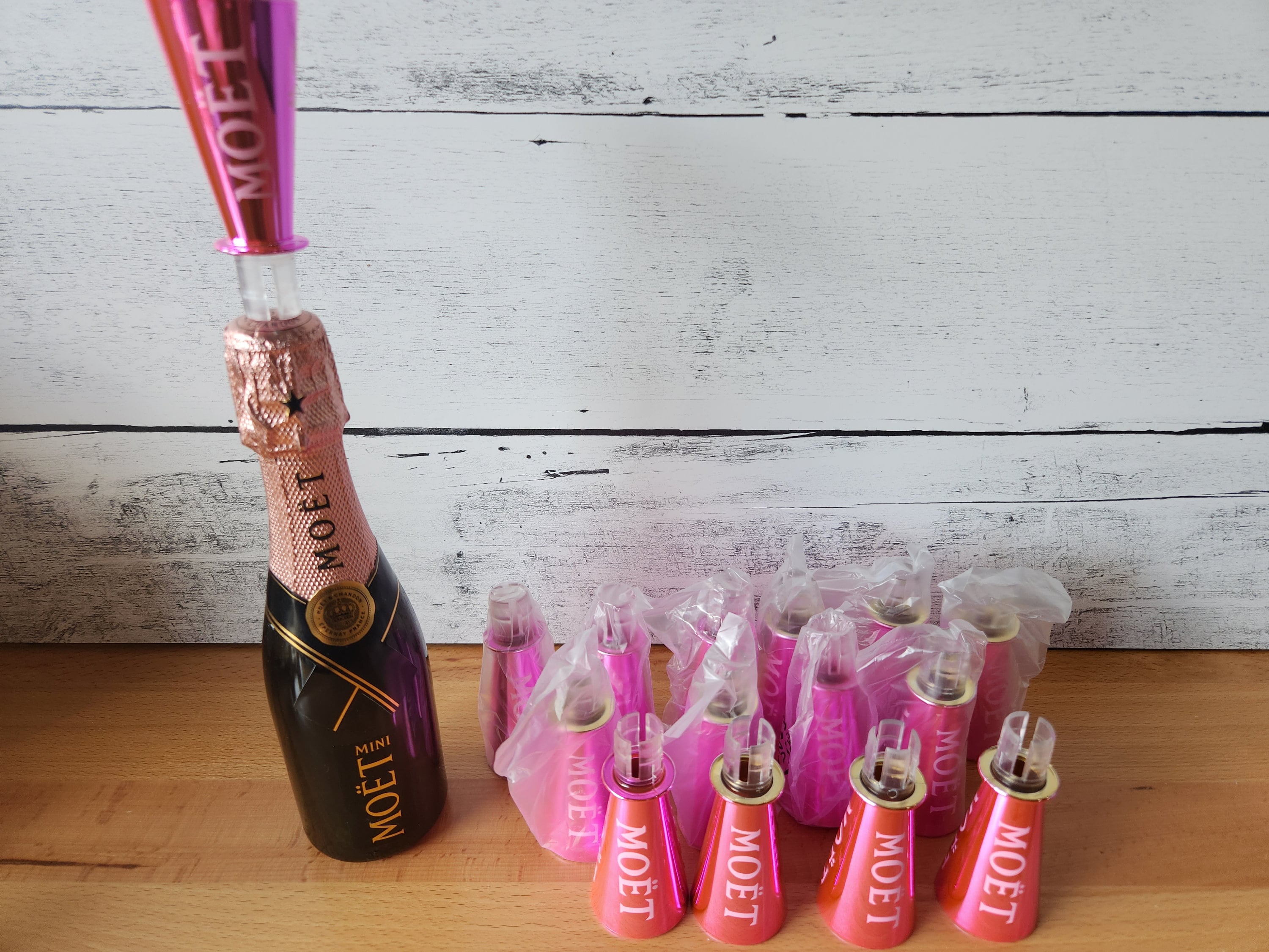 Moet Chandon Champagne Gold Mini Sippers for Moet Individually Packaged ...