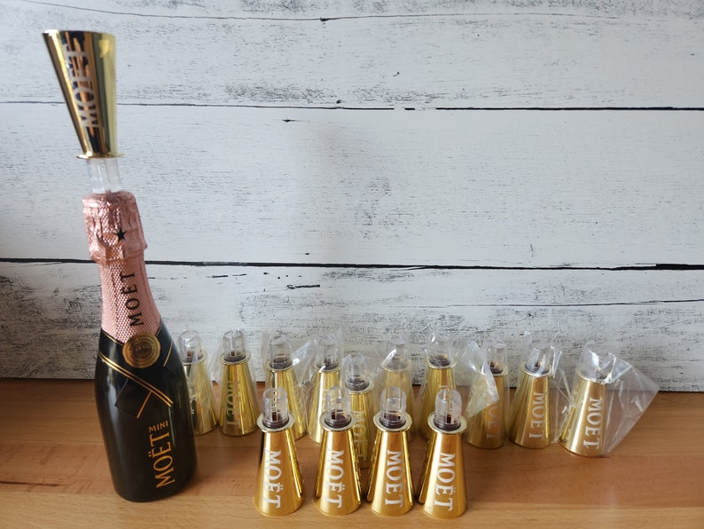 Moet Chandon Champagne Gold Mini Sippers for Moet Individually Packaged ...