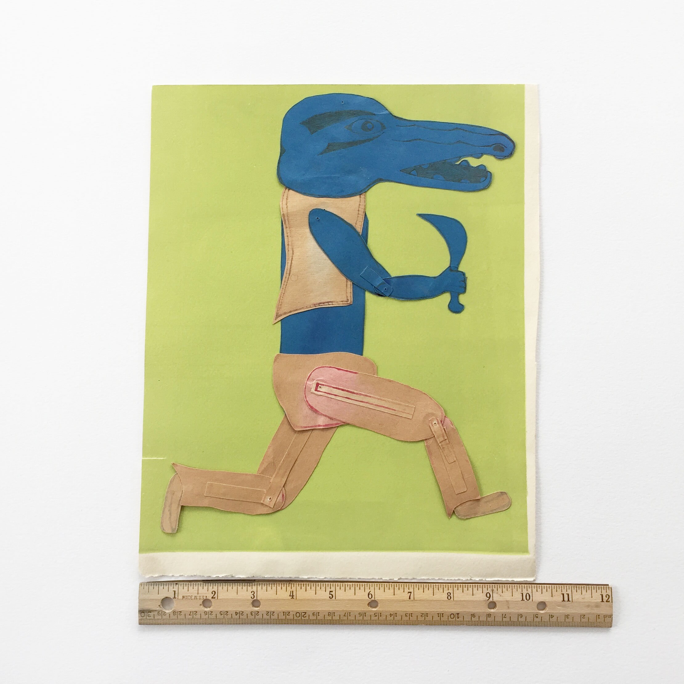 ALLIGATOR / Original Collage With Hand Drawn Elements - Etsy UK