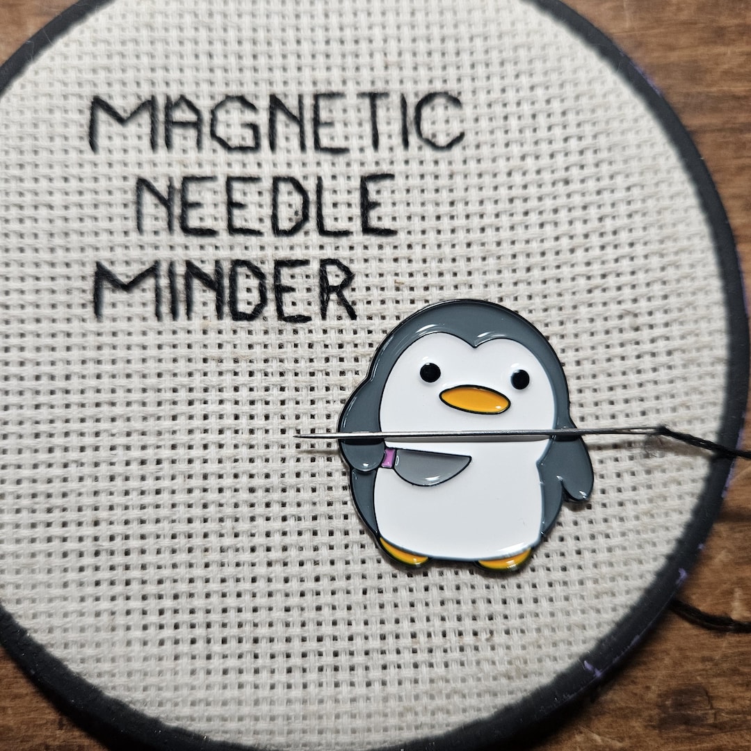 Angry Penguin Needle Minder Magnetic for Cross Stitch, Embroidery, or ...