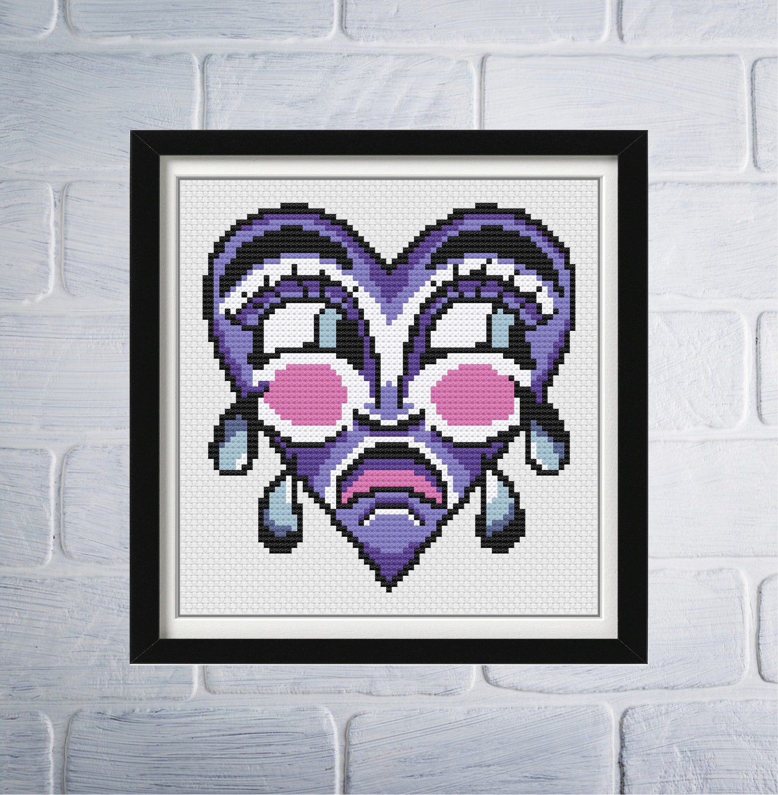 PATTERN Sad Heart Cross Stitch Pattern Tattoo Cross Stitch - Etsy