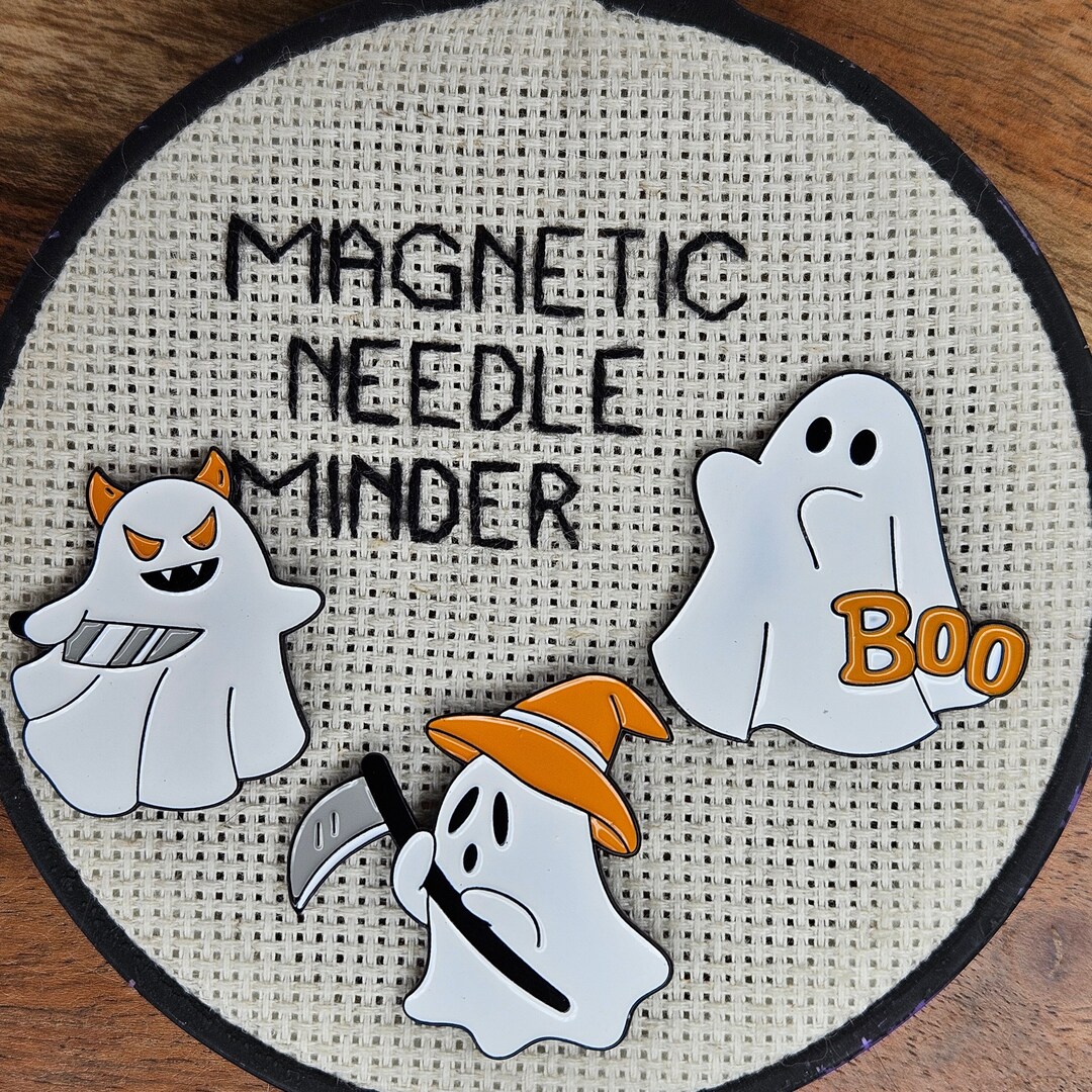 Scary Ghost Needle Minder Magnetic for Cross Stitch or Ghost Decorative Magnet - Halloween ...