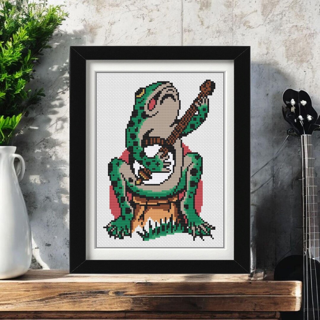 Banjo Frog Cross Stitch Pattern PDF – Tattoo Inspired Subversive ...
