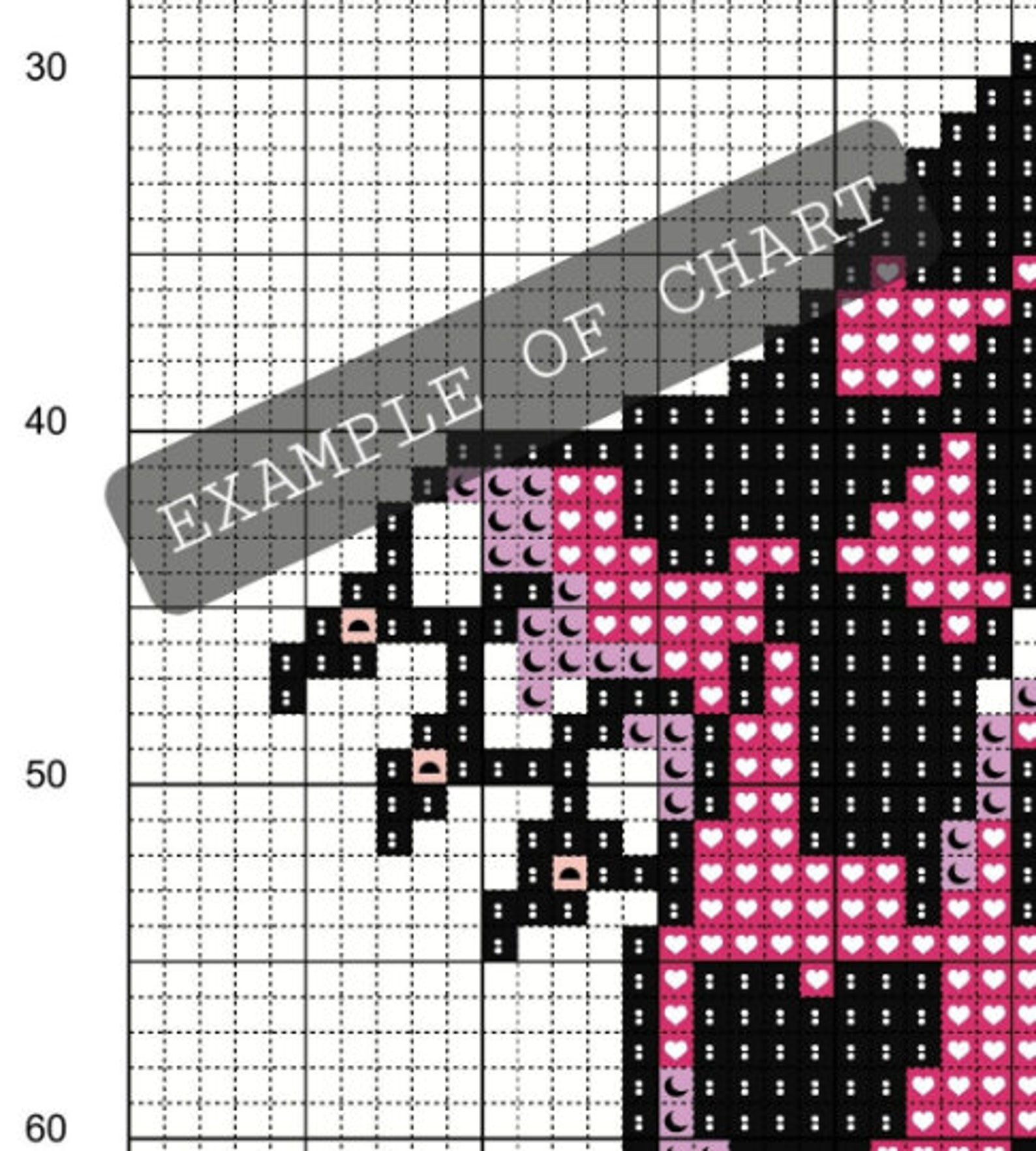 PATTERN Sad Heart Cross Stitch Pattern Tattoo Cross Stitch - Etsy