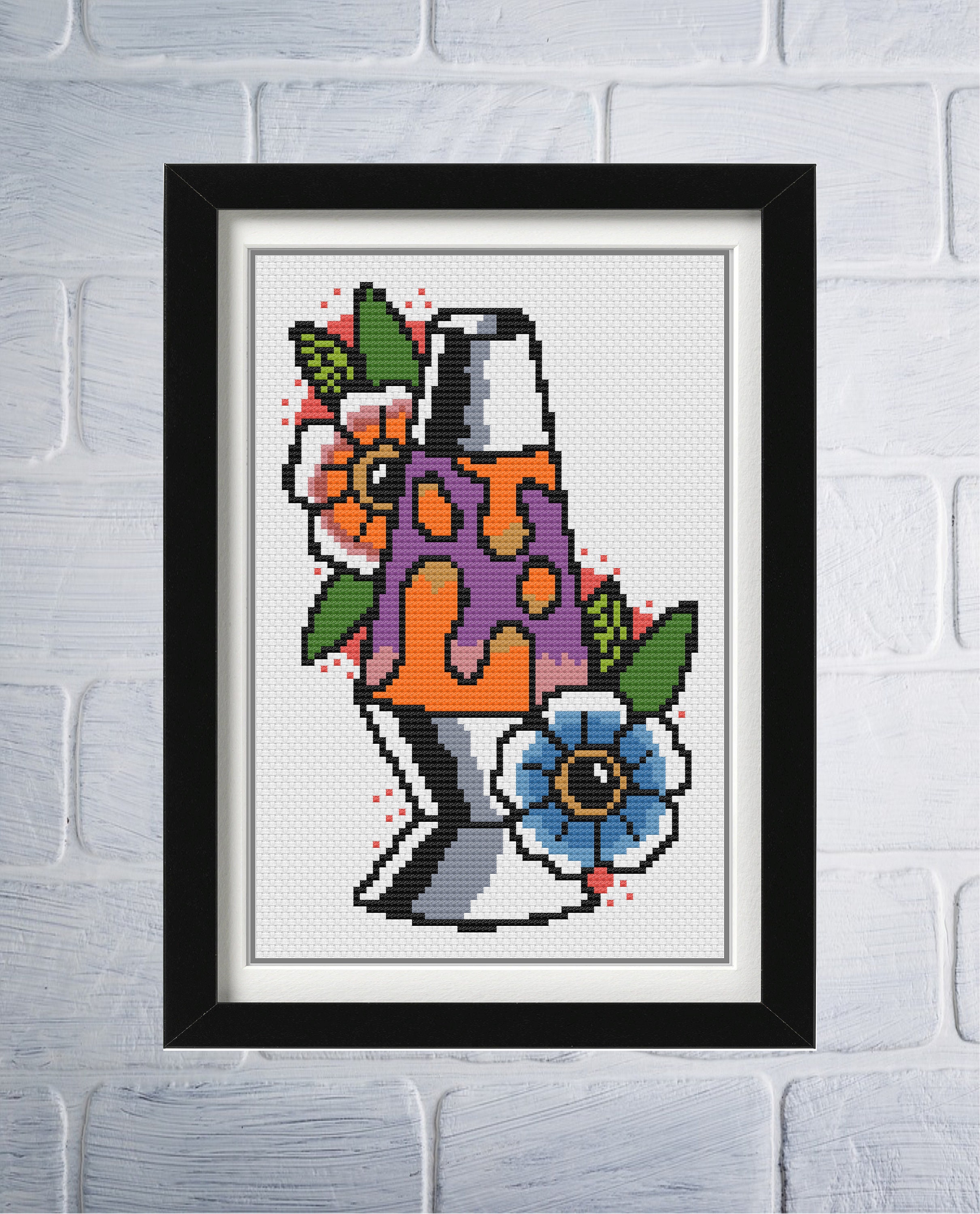 Lava Lamp Cross Stitch Pattern - Tattoo Cross Stitch PDF - 70s Flower ...