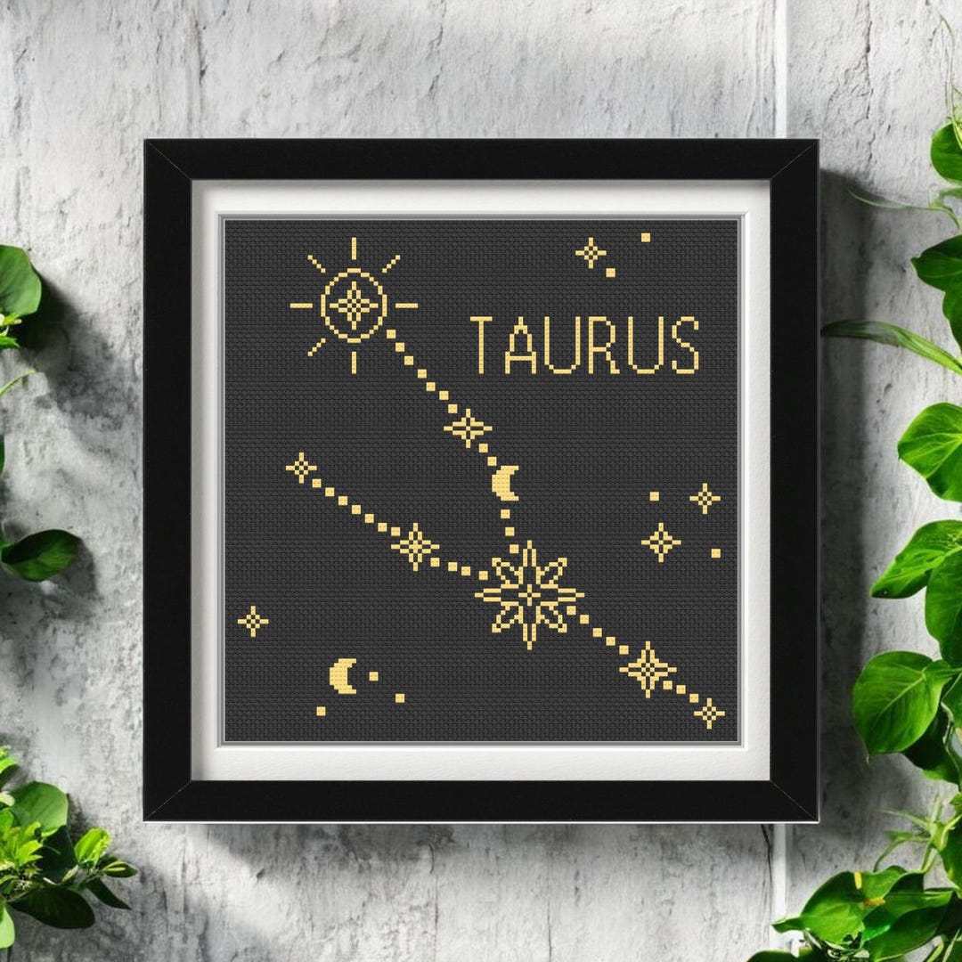 Taurus Constellation Cross Stitch Pattern PDF– Zodiac Star Sign ...