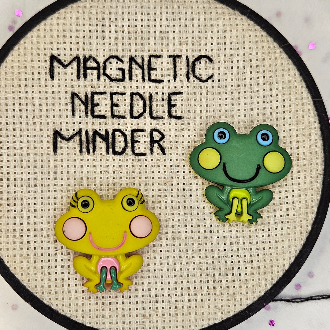 Frog Needle Minder Magnetic for Cross Stitch, Embroidery, or Decorative ...