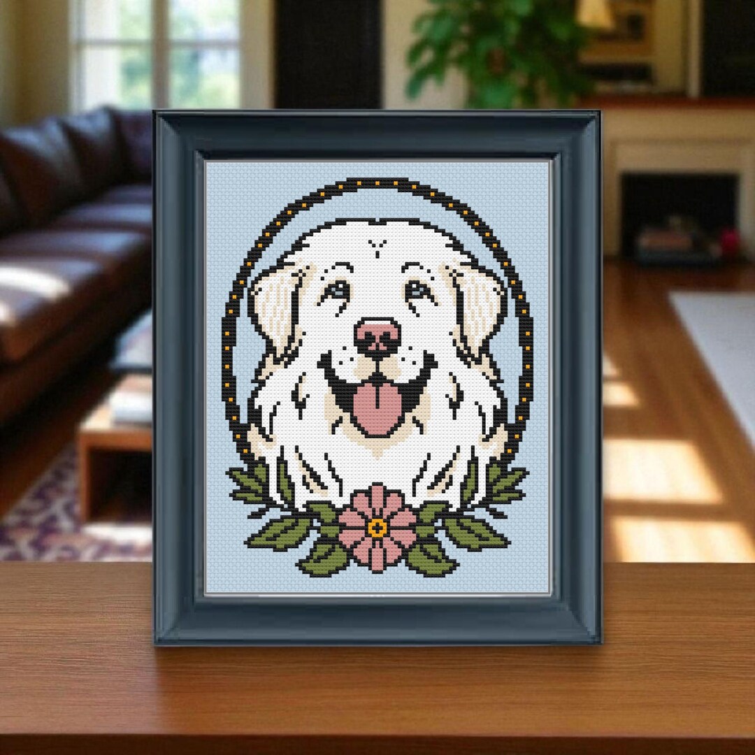 Great Pyrenees Cross Stitch Pattern PDF – Tattoo Herding Dog Embroidery ...