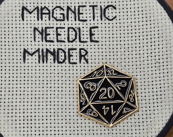 DND Dice D20 Needle Minder Magnetic for Cross Stitch, or Decorative ...