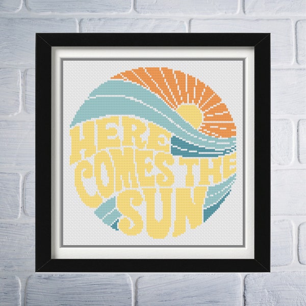 Sun Cross Stitch - Etsy