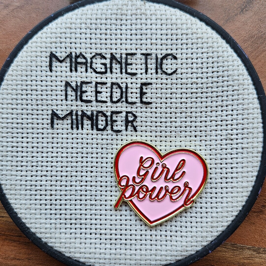 Girl Power Needle Minder Magnetic for Cross Stitch, Embroidery, Heart ...