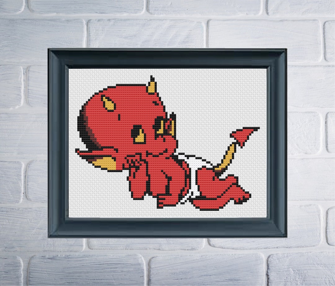 PATTERN Lil Devil Cross Stitch Pattern - Magic Cross Stitch- Subversive ...