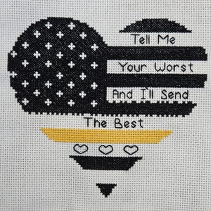 911 Dispatcher Cross Stitch Pattern PDF - Emergency Operator Embroidery ...
