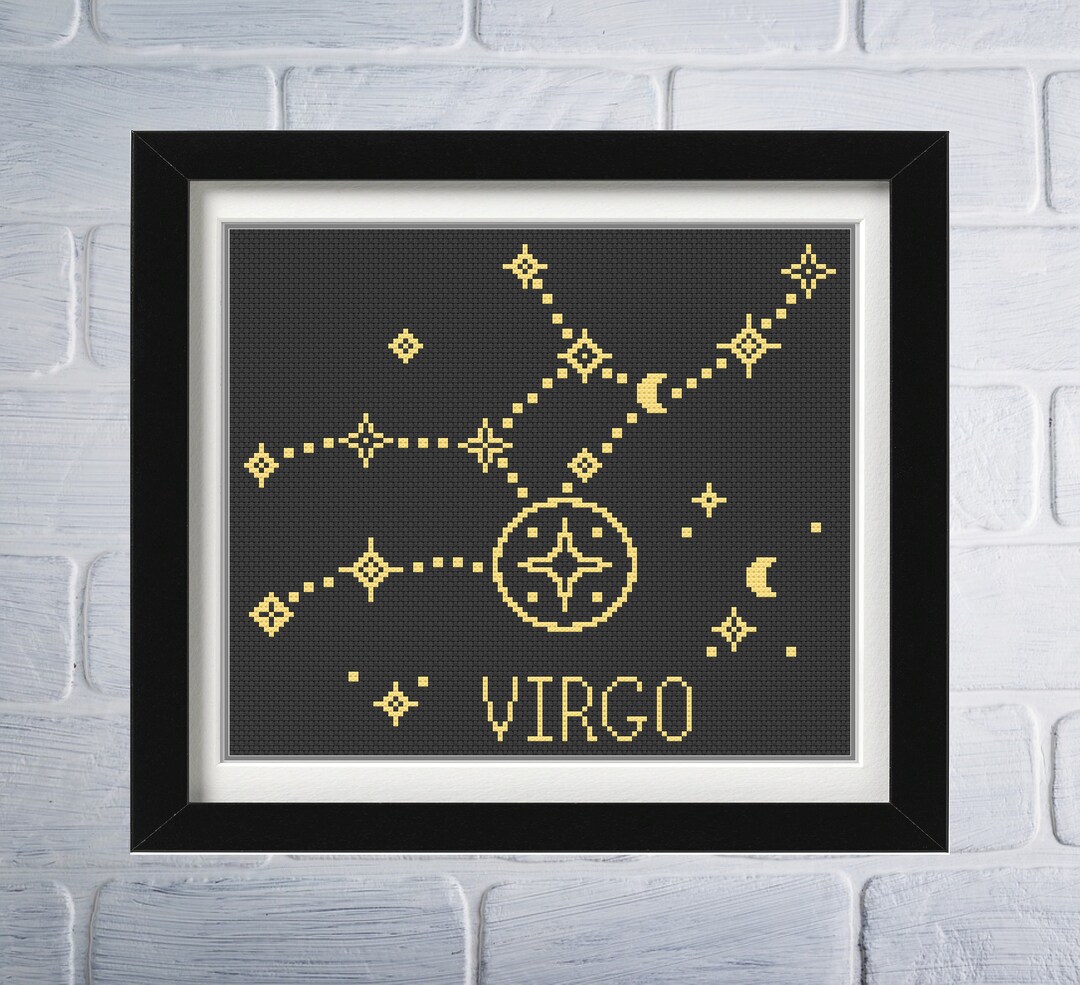 PATTERN Virgo Cross Stitch Pattern - Constellation Cross Stitch Pattern ...