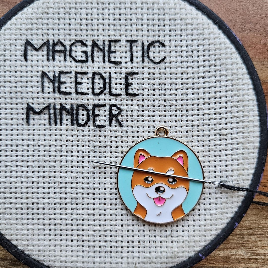 Shiba Inu Needle Minder Magnetic for Cross Stitch, Embroidery, Funny ...