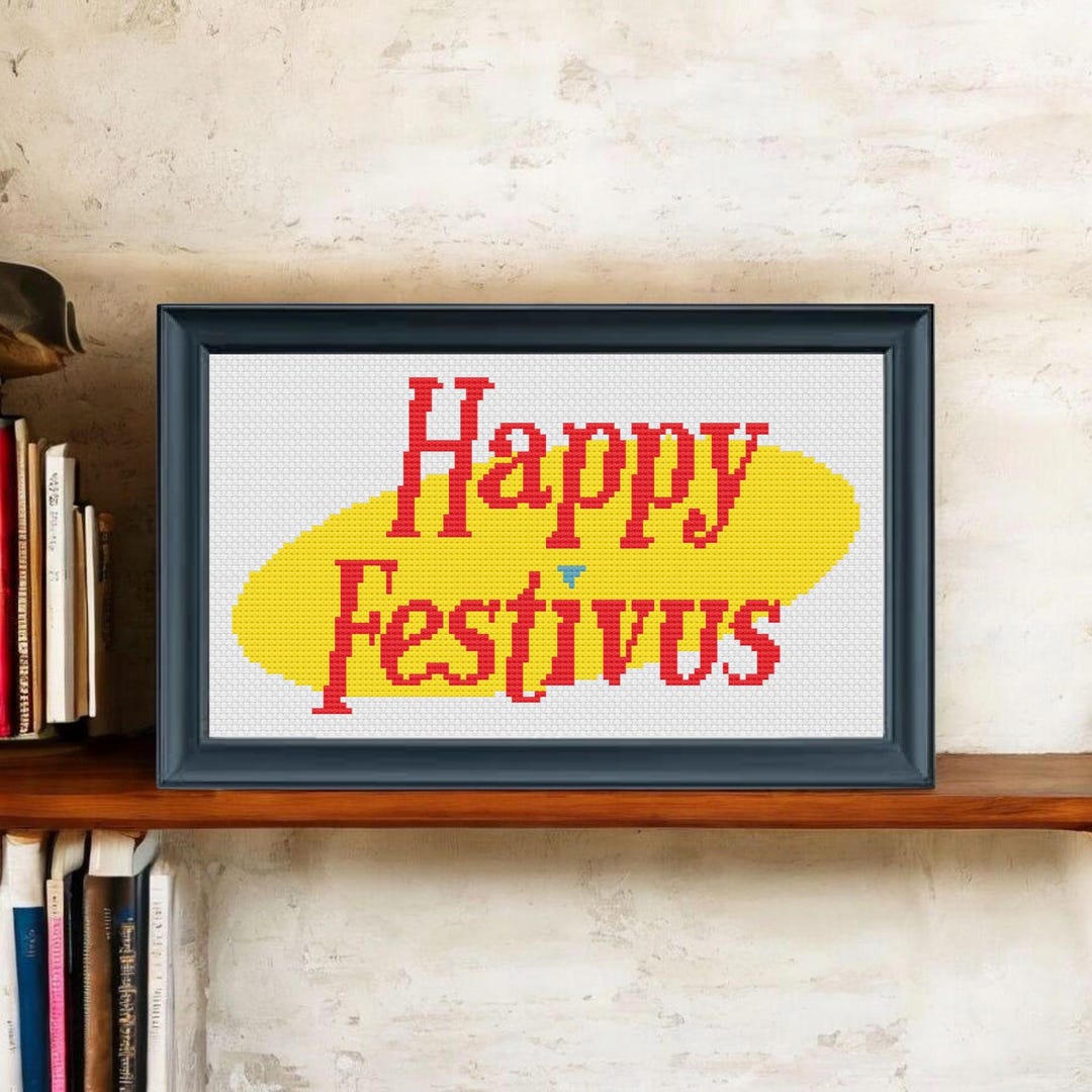 Seinfeld Happy Festivus Cross Stitch Pattern PDF - Funny TV Show ...