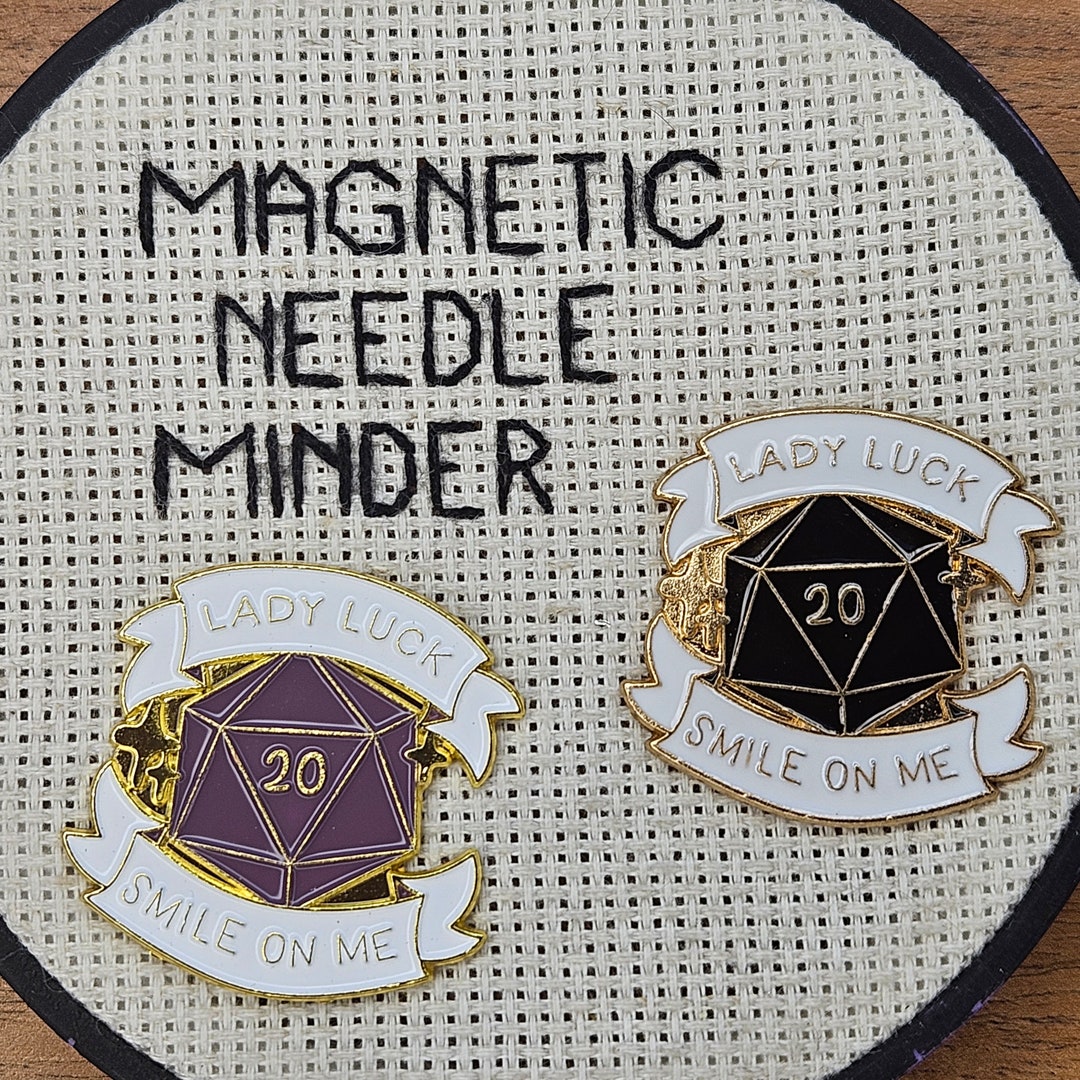 DND Dice Lady Luck Needle Minder Magnetic for Cross Stitch, Embroidery ...